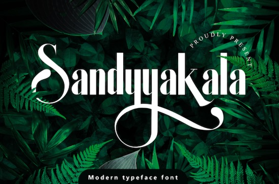 Sandyyakala Font - Dafont101