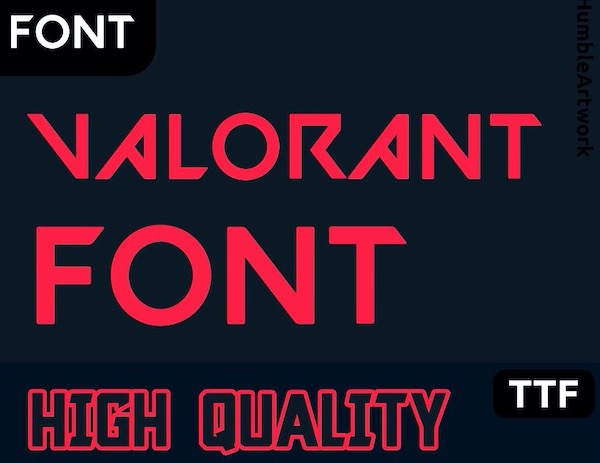 Valorant Font - Dafont101