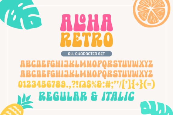 Aloha Retro Font - Dafont101