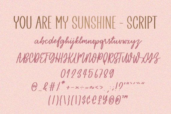 You Are My Sunshine Font – Dafont101