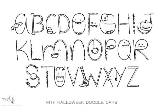 Halloween Doodle Caps Font – Dafont101