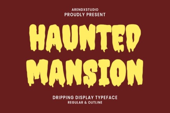 Haunted Mansion Dripping Font - Dafont101