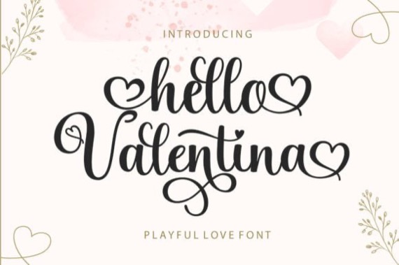 Hello Valentina Font - Dafont101